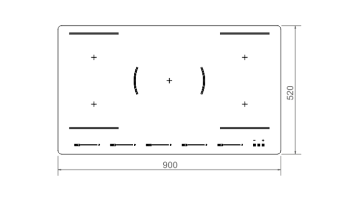 90 cm Induction Hob, 2 multizone | Bertazzoni